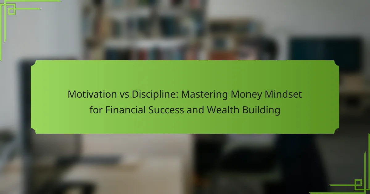 Motivation vs Discipline: Mastering Money Mindset for Wealth Success